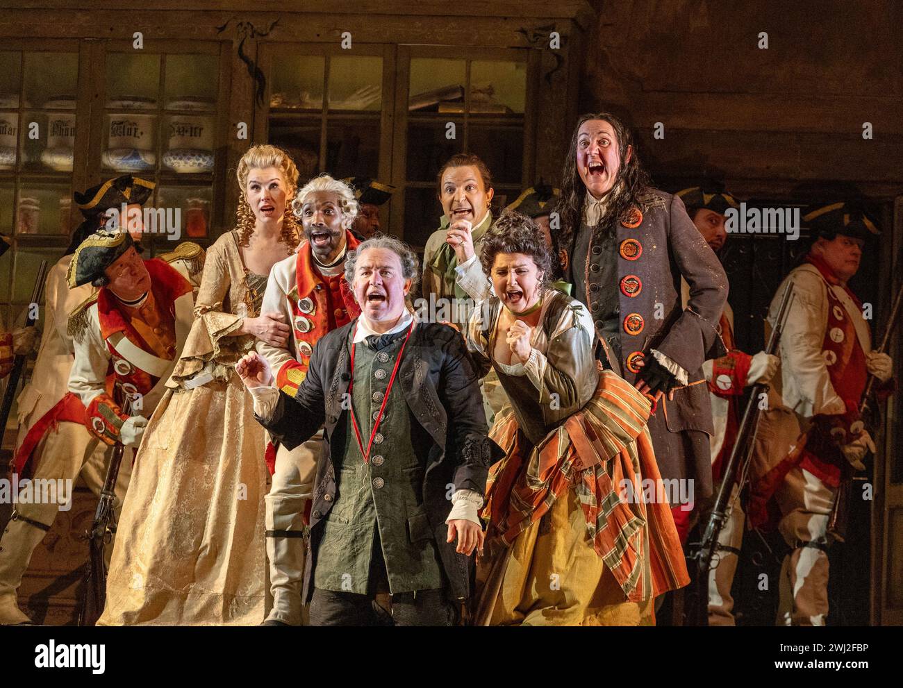 l-r: Anna Devin (Rosina), Innocent Masuku (Count Almaviva), Simon ...