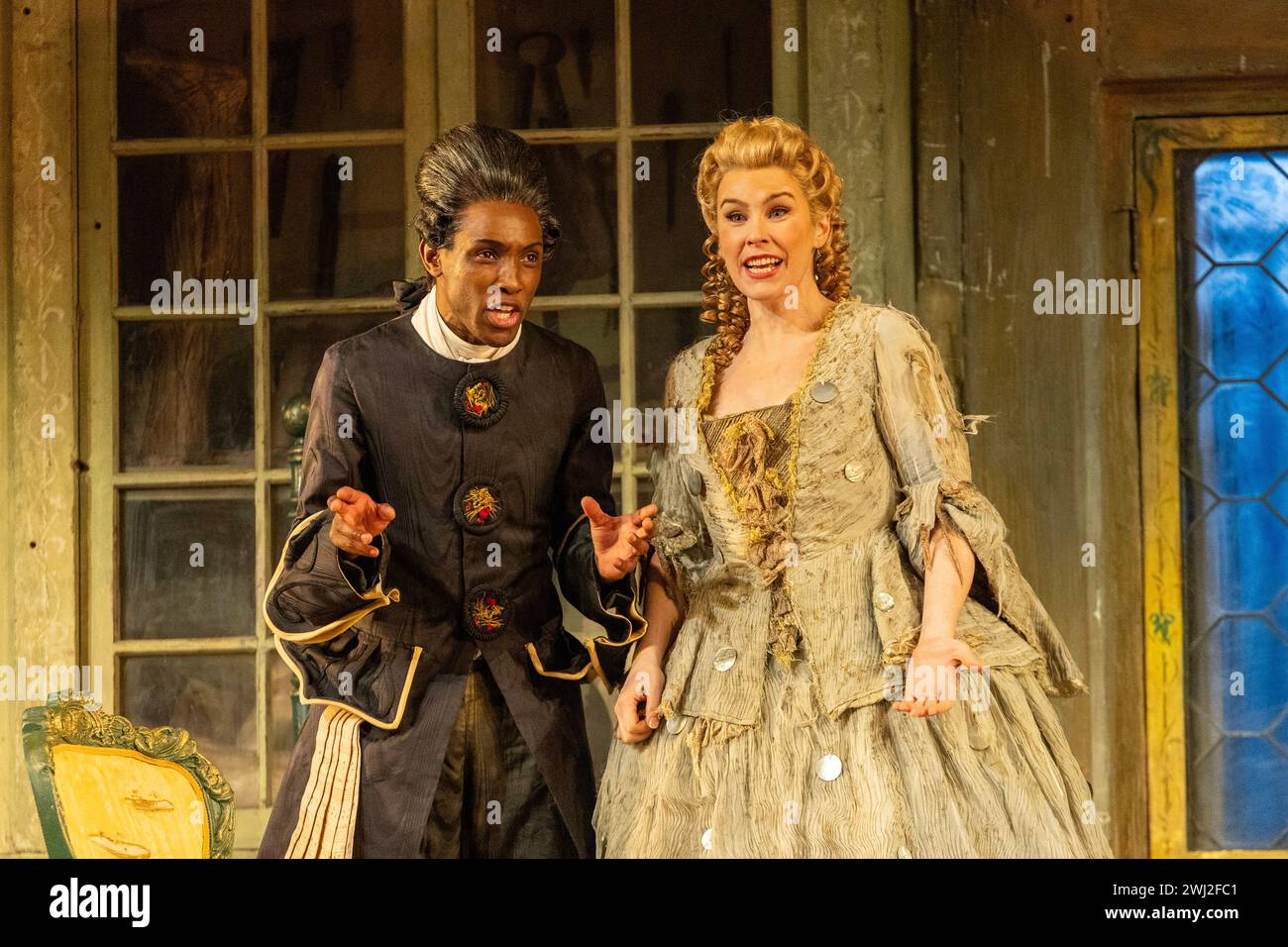 Innocent Masuku (Count Almaviva), Anna Devin (Rosina) in THE BARBER OF ...