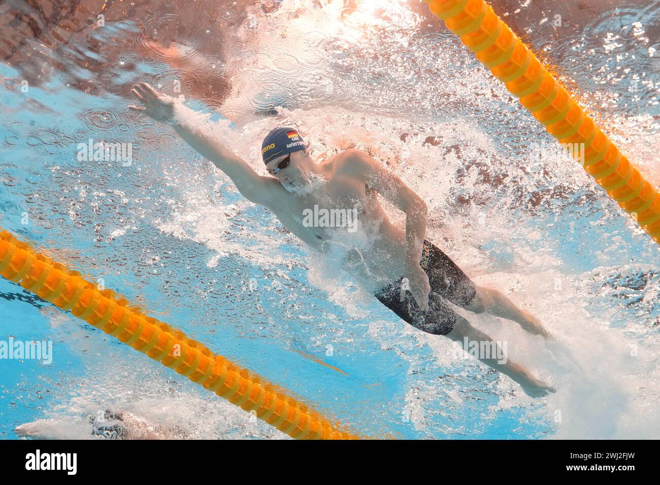 Lukas Martens of Germany competes in the men's 200-meter freestyle semi ...