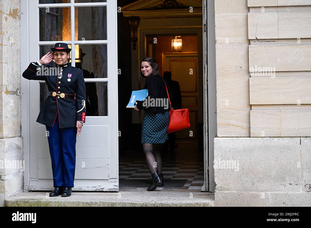 Paris, France. 10th Feb, 2024. Marie Lebec during a government ...