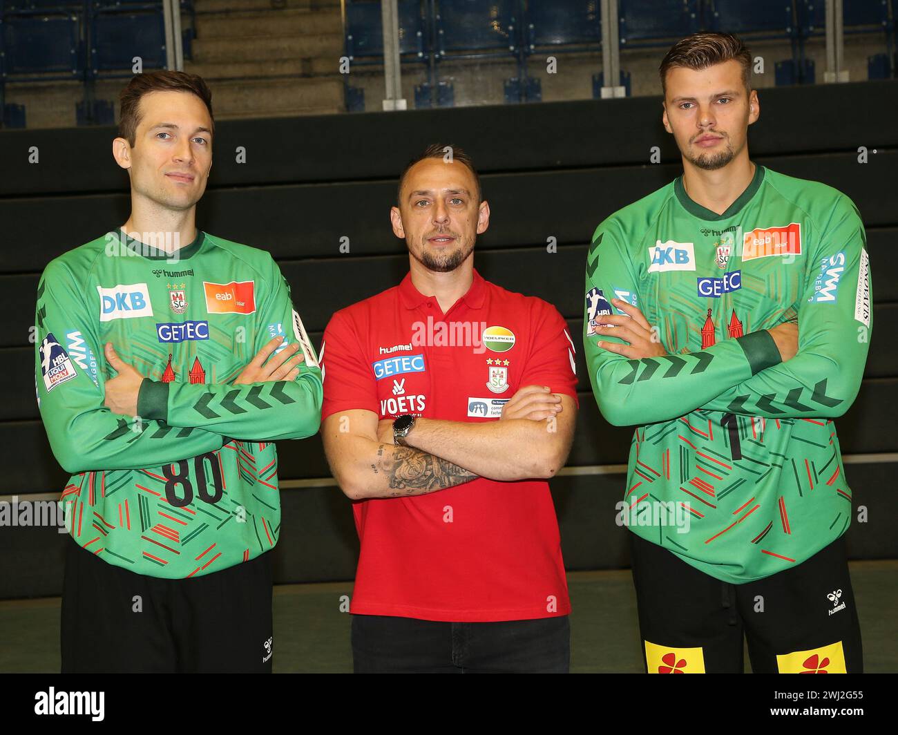 Nikola Portner , Sergey Hernandez and goalkeeping coach Dino Spiranec ...
