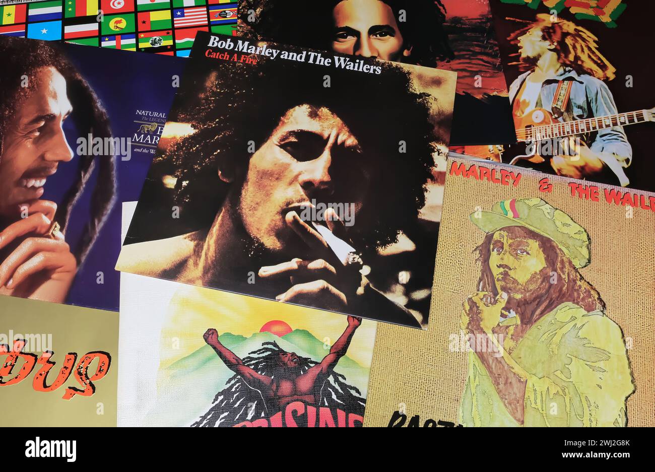 Viersen, Germany - January 9. 2024: Closeup of Bob Marley reggae music ...