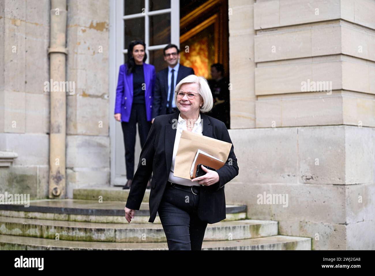 Paris, France. 10th Feb, 2024. Catherine Vautrin during a government ...