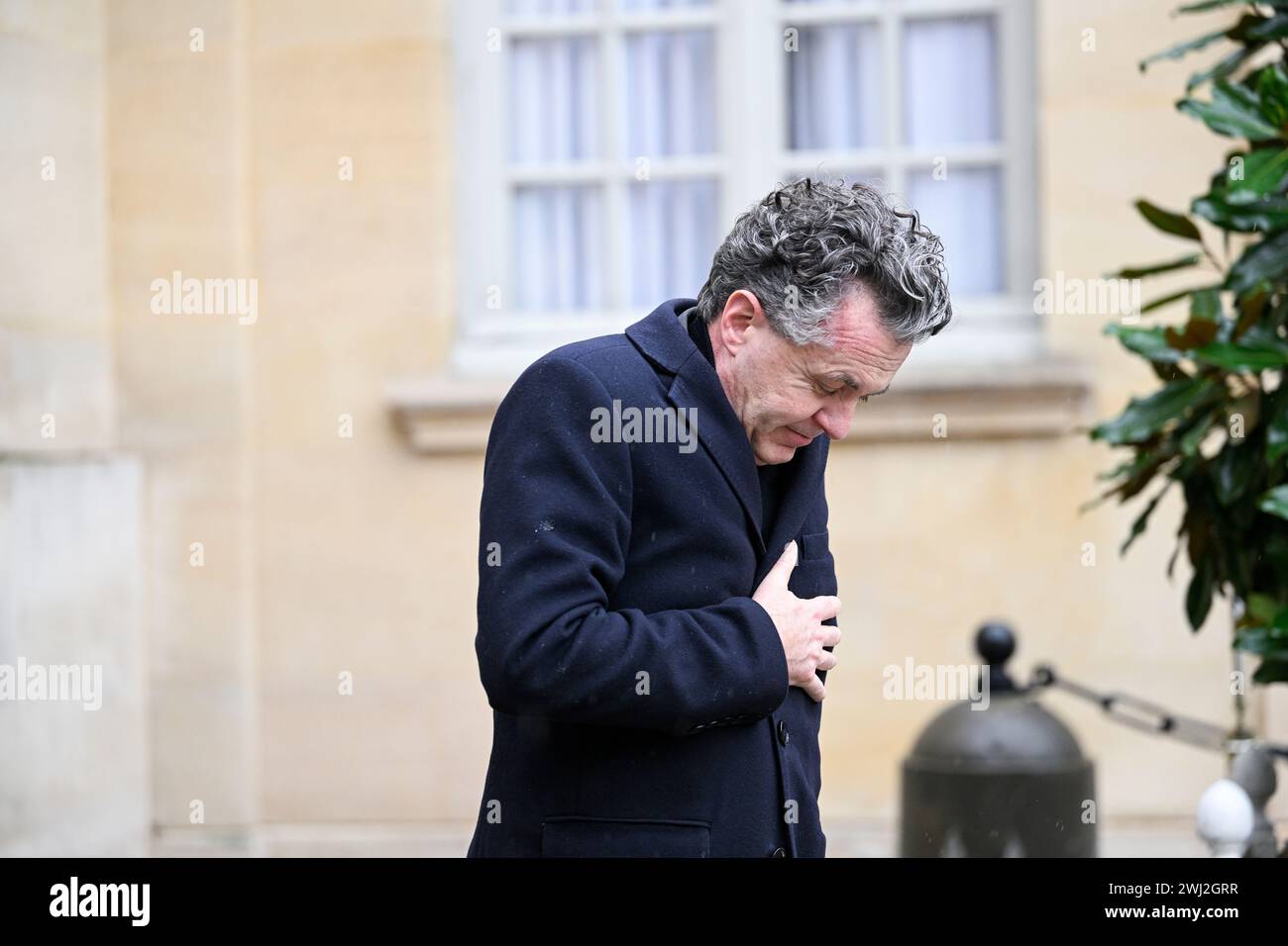 Paris, France. 10th Feb, 2024. Christophe Bechu during a government ...
