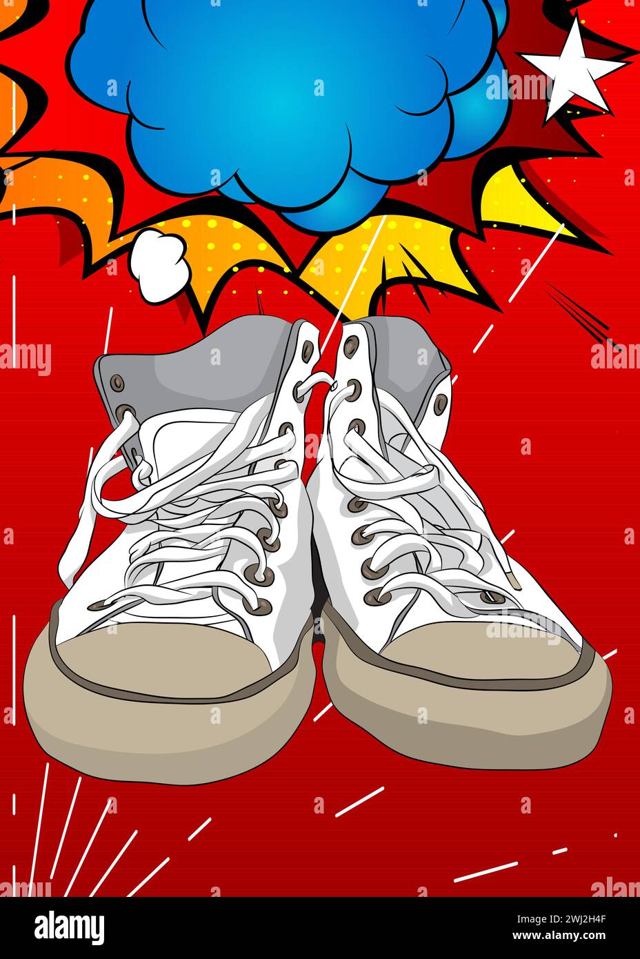 Cartoon Shoe, comic book Sports Clothing Retro vector comics pop art ...
