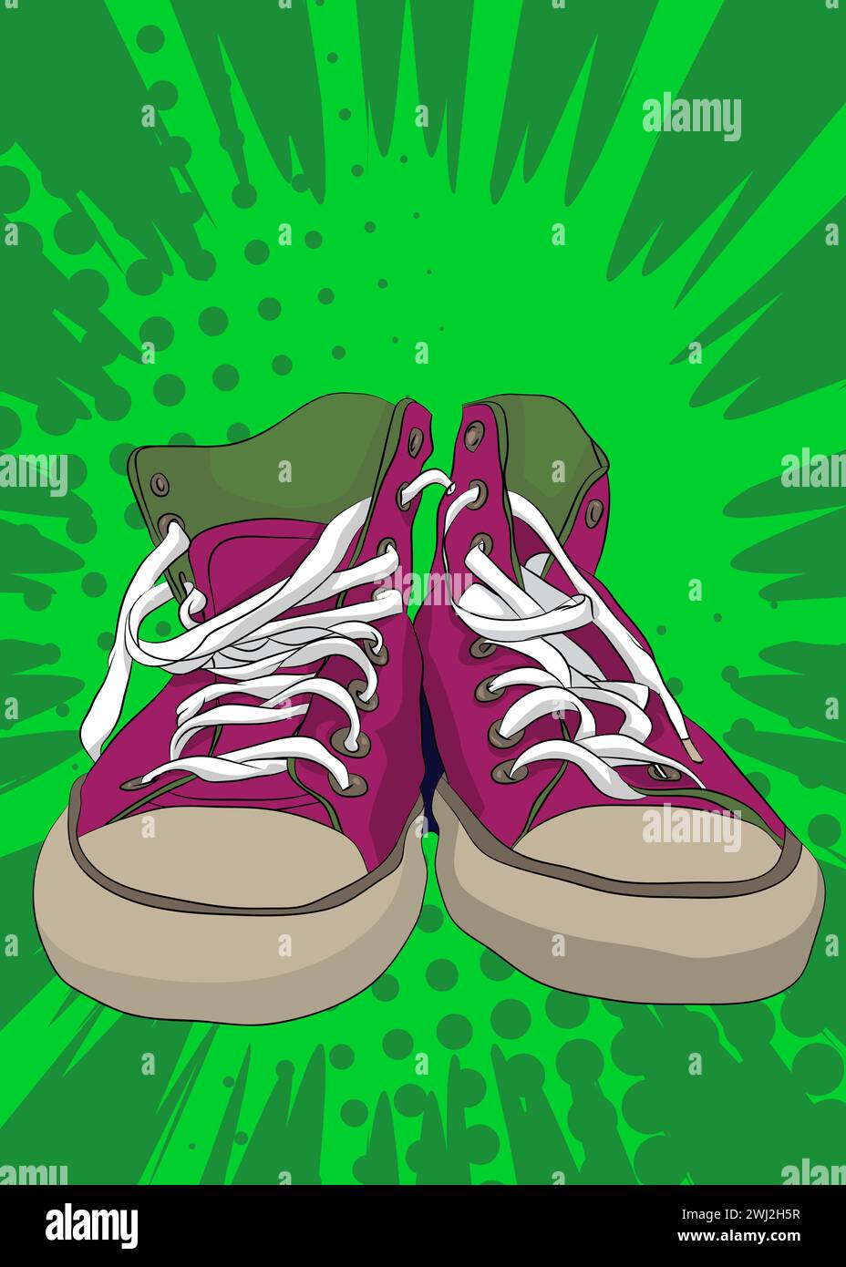 Cartoon Shoe, comic book Sports Clothing Retro vector comics pop art ...