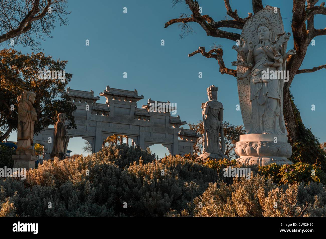 Landscape in Oriental Garden Bacalhoa Buddha Eden Park with Buddha ...