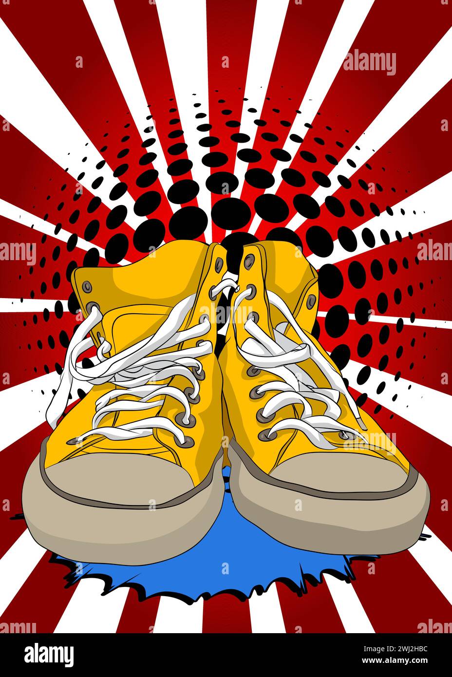 Cartoon Shoe, comic book Sports Clothing Retro vector comics pop art ...