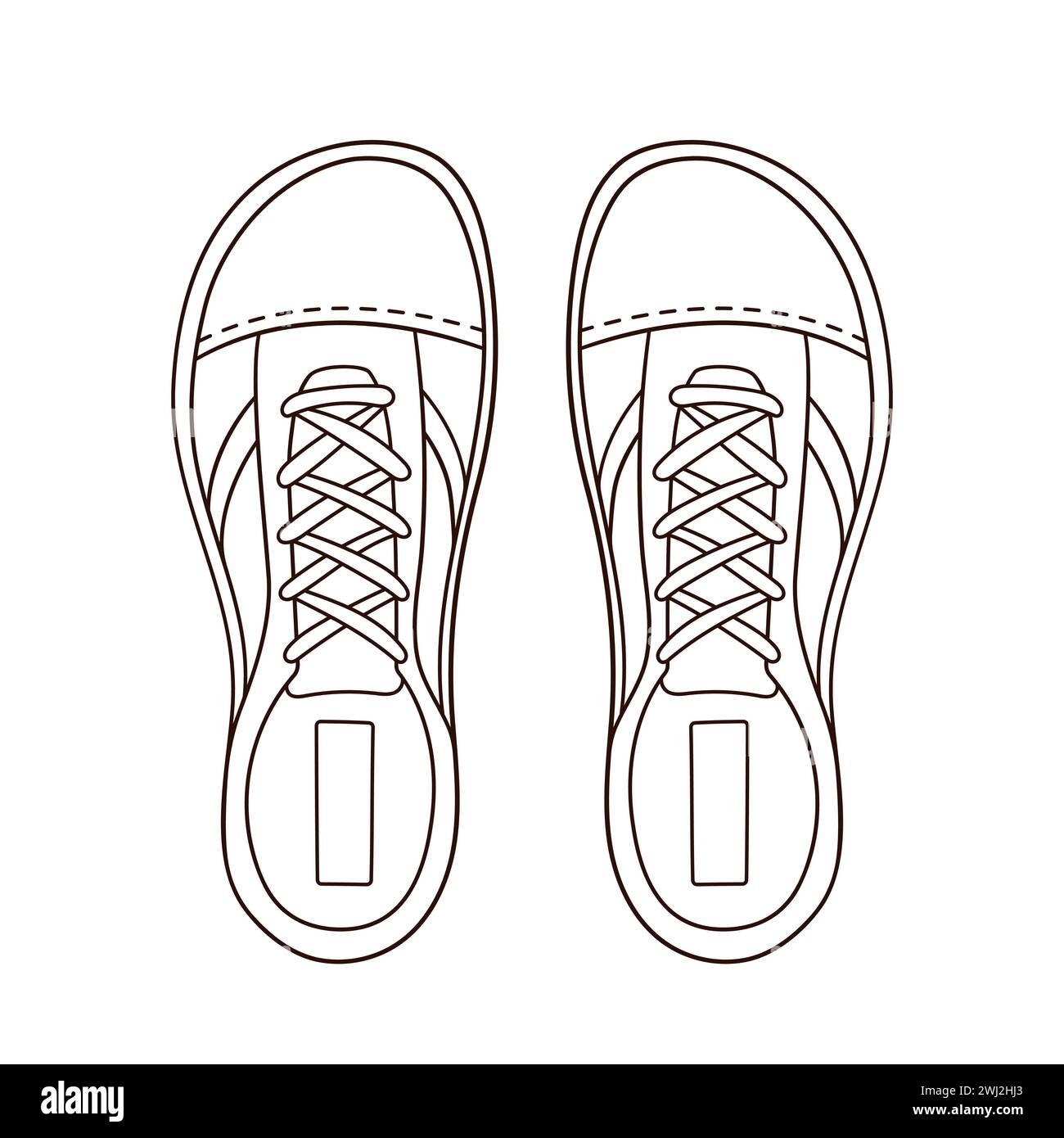 Shoes single line art Stock Vector Images - Alamy
