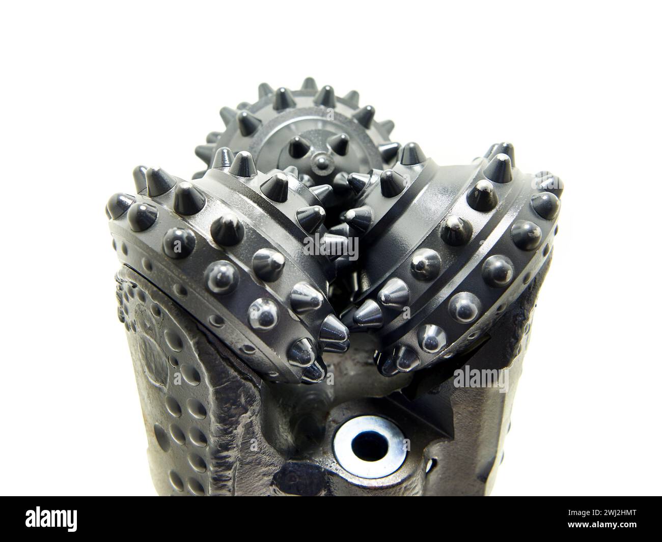 Rotary drill bit isolated white background Stock Photo - Alamy