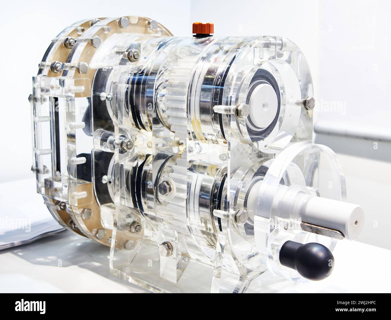 Transparent model classic rotary lobe pump Stock Photo - Alamy