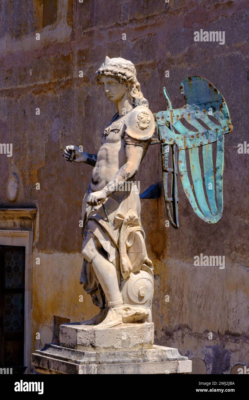 Marble statue of Saint Michael by Raffaello da Montelupo in Castel Sant ...