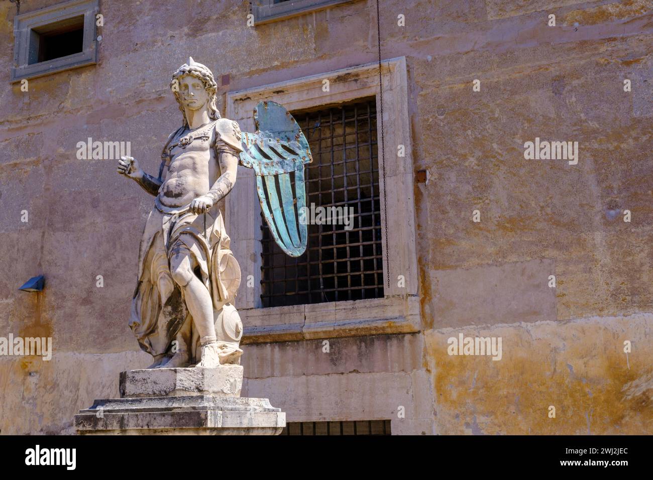 Marble statue of Saint Michael by Raffaello da Montelupo in Castel Sant ...