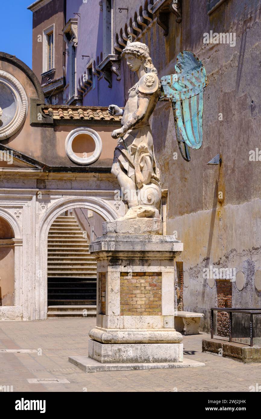 Marble statue of Saint Michael by Raffaello da Montelupo in Castel Sant ...
