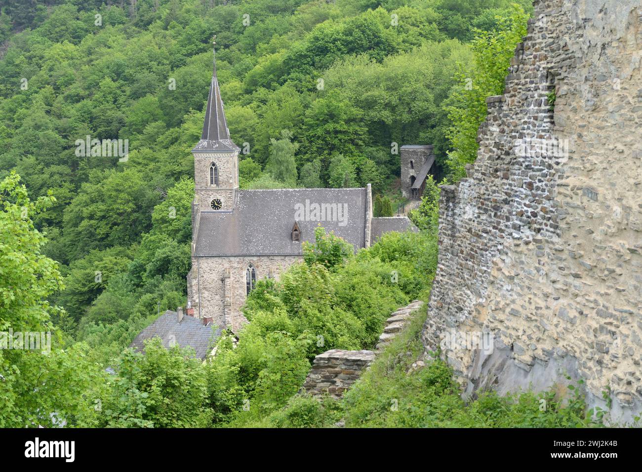 Parish church of St. Katharina in Isenburg, Westerwald Stock Photo - Alamy