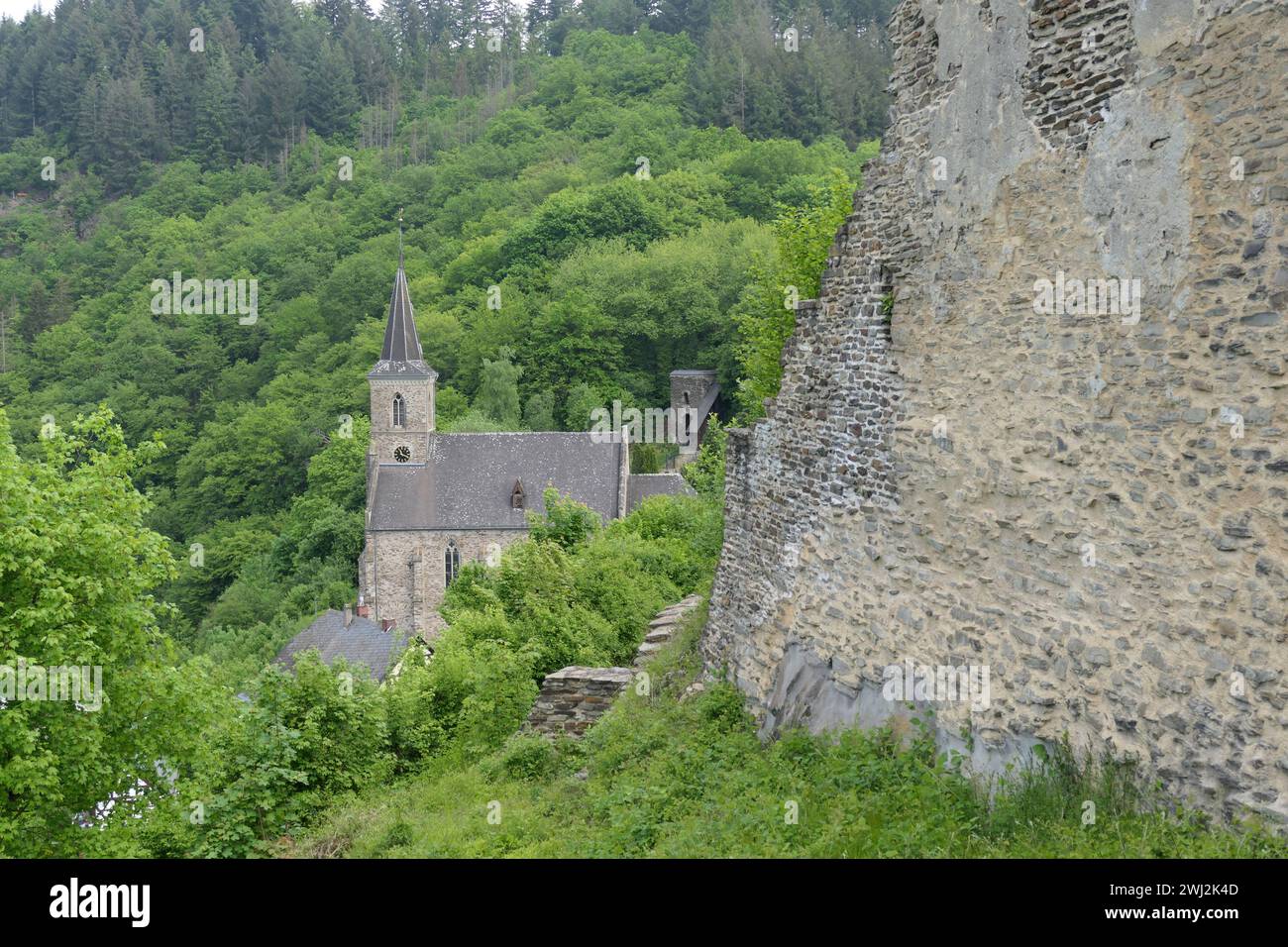 Parish church of St. Katharina in Isenburg, Westerwald Stock Photo - Alamy