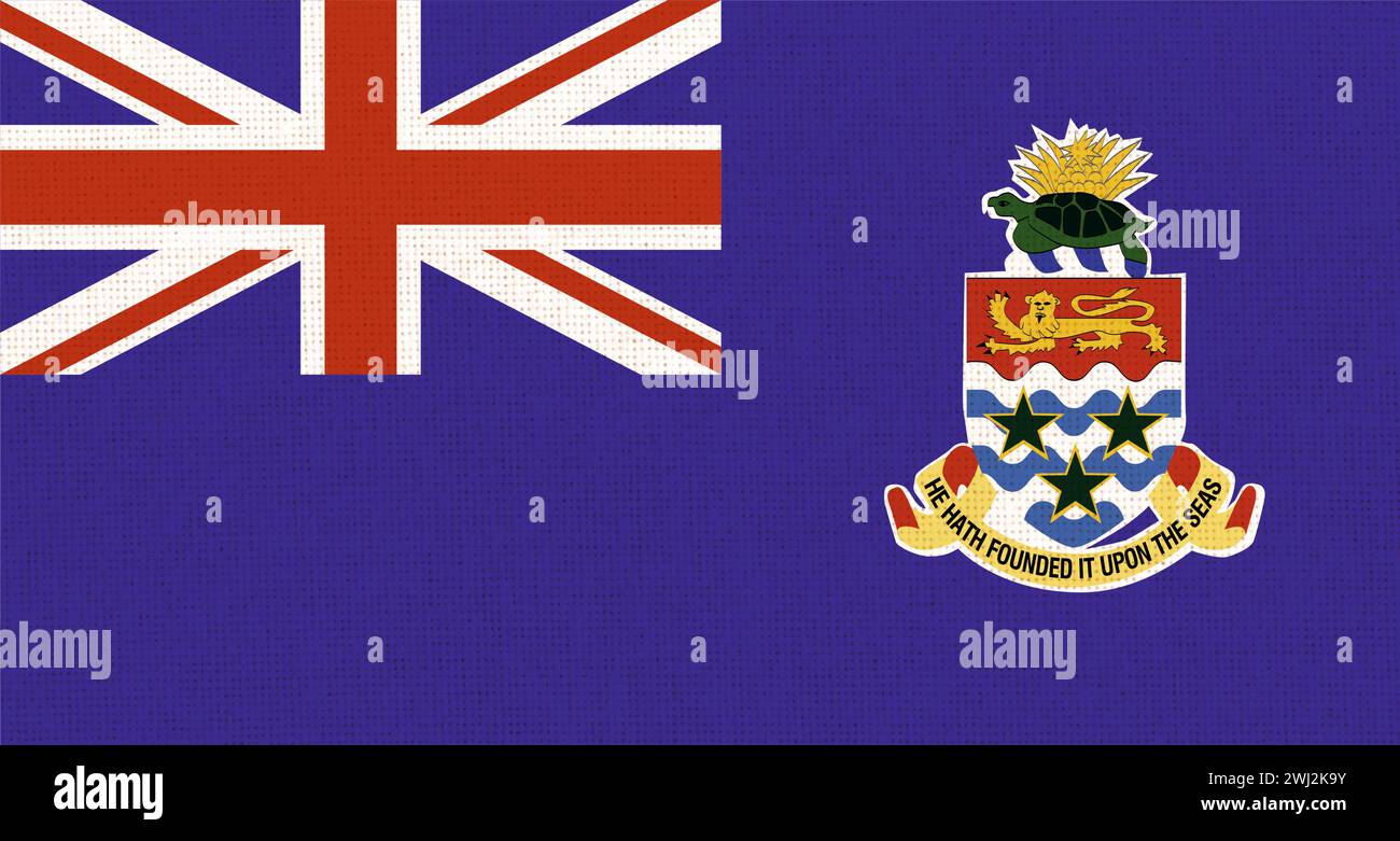 Flag of Cayman Islands. Official symbol of Cayman Islands on Fabric ...