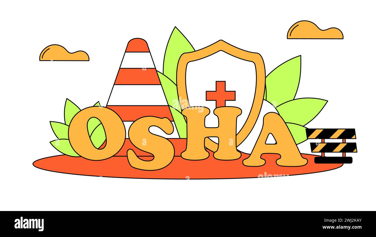 Occupational Safety and Health Administration. Labor Protection. Vector ...