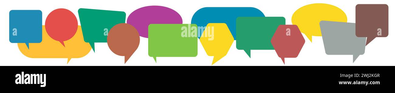 Communication. People with idea in business network. Colorful multi ...