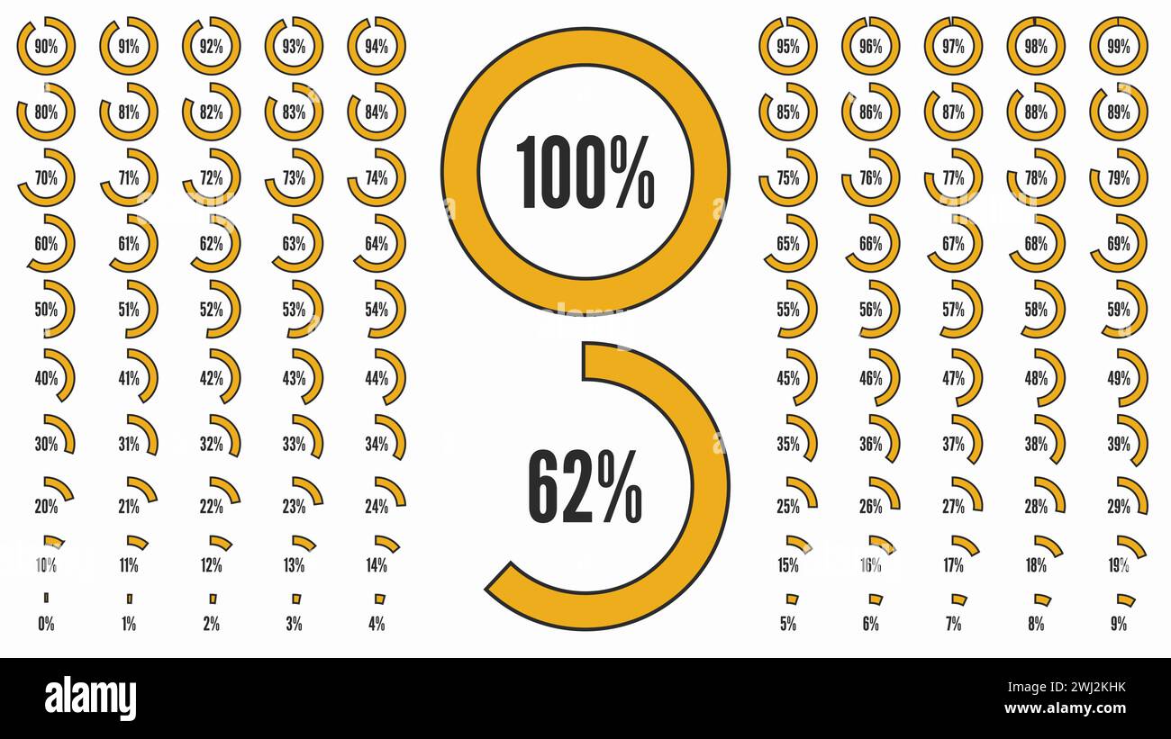 Big percent collection for user interface UI or business infographic ...