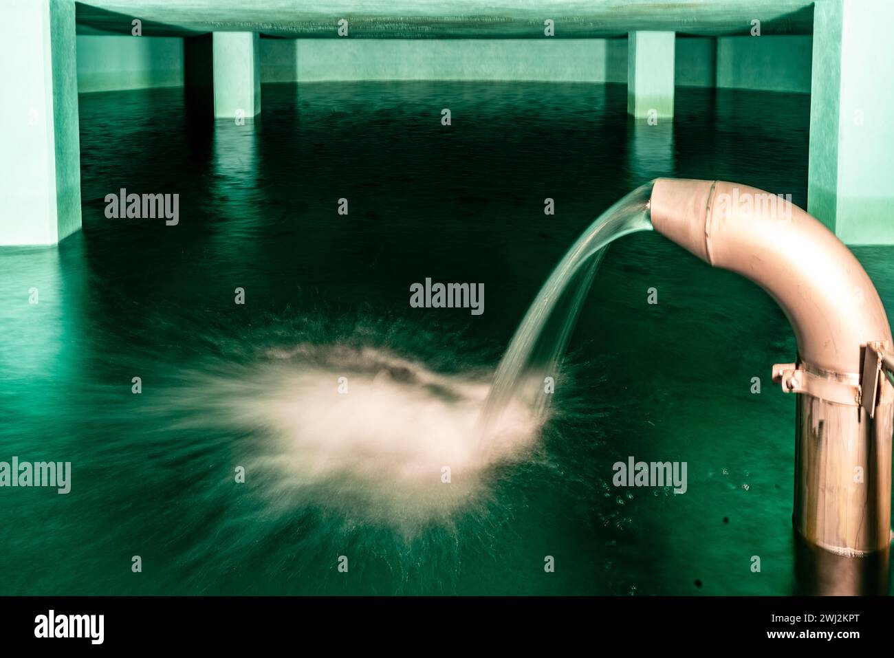 Drinking water reservoir in a waterworks Stock Photo - Alamy