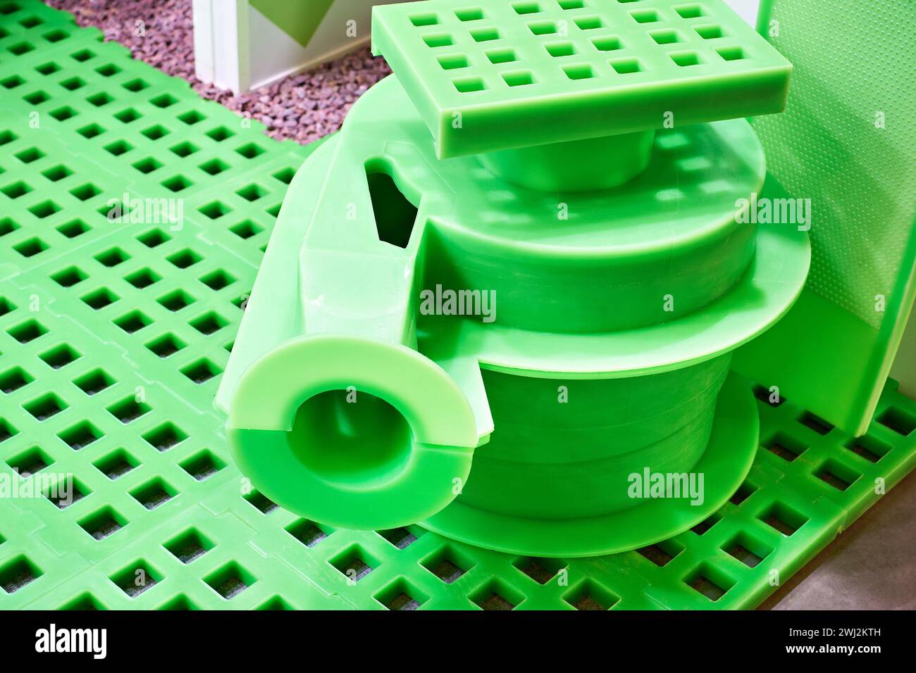 Composite and plastic industrial parts Stock Photo - Alamy