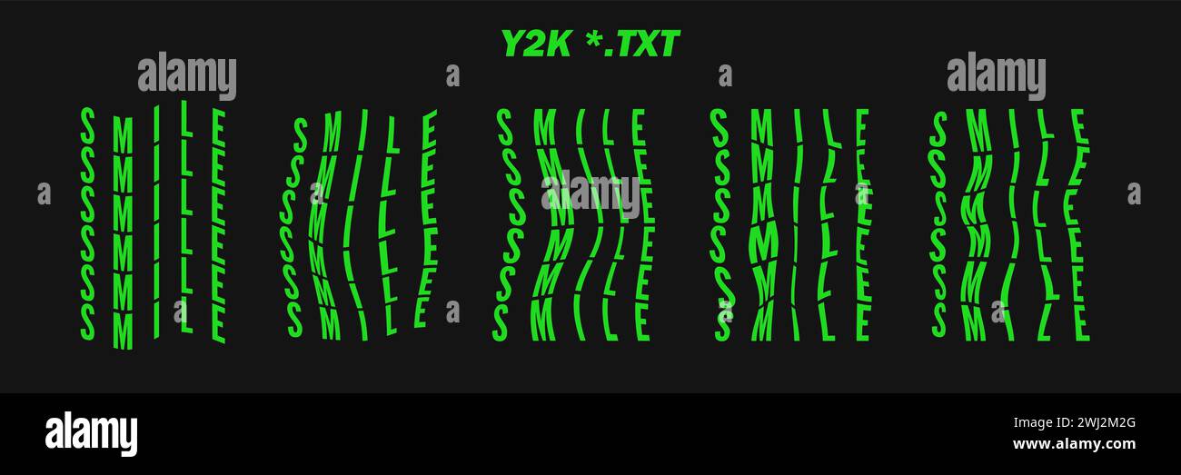 Collection psychedelic written words - SMILE. Psychedelic retro ...