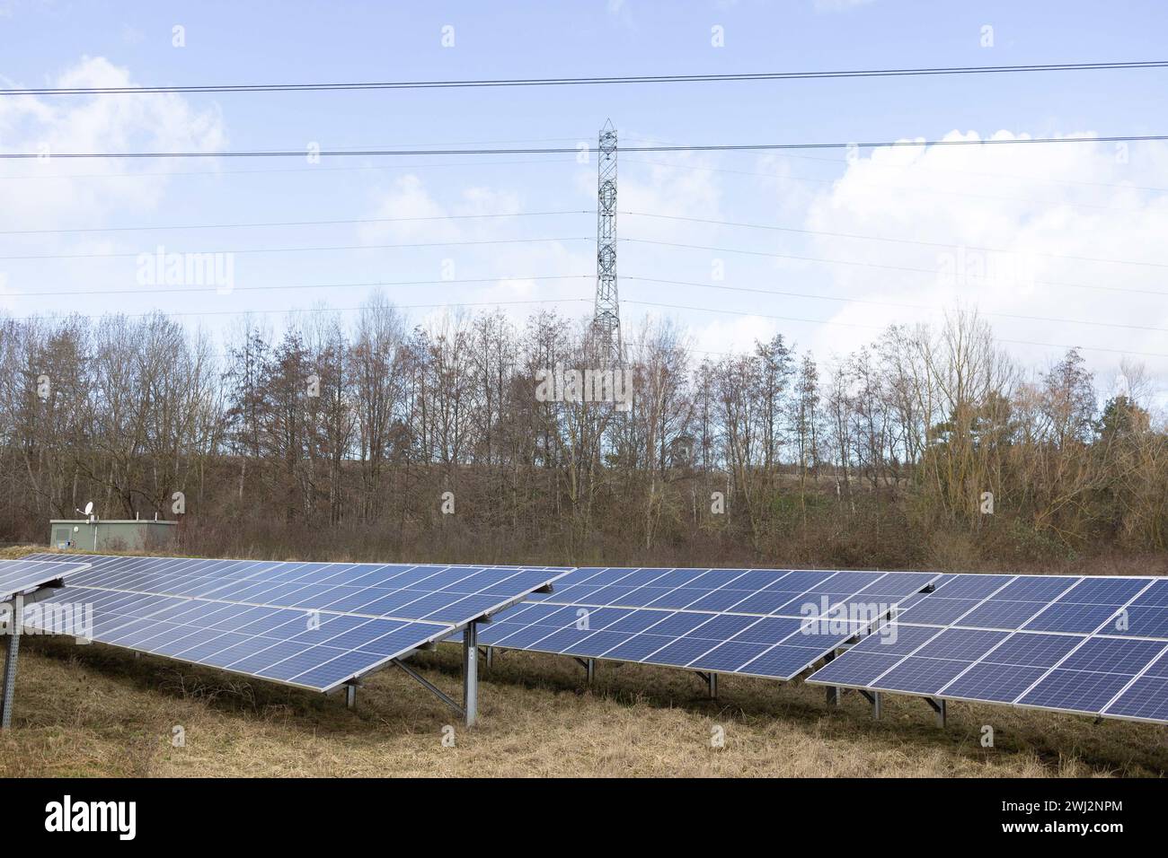 Marcoussis, France. 12th Feb, 2024. View of the Solar Photovoltaic PV ...