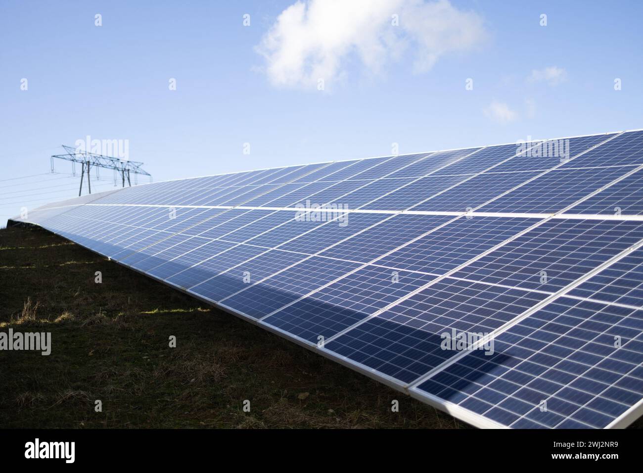Marcoussis, France. 12th Feb, 2024. View of the Solar Photovoltaic PV ...