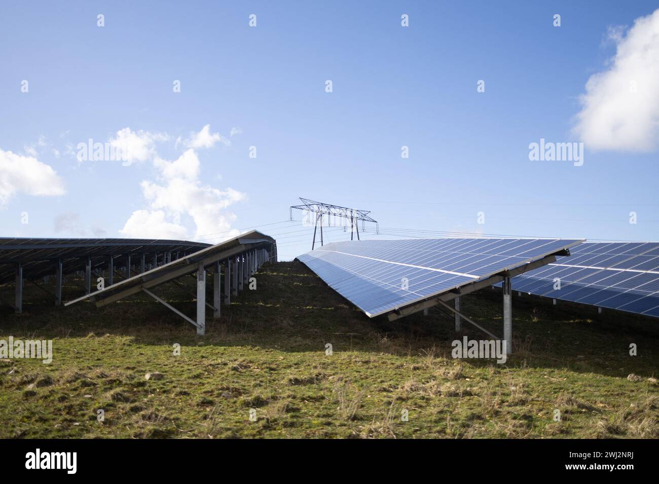 Marcoussis, France. 12th Feb, 2024. View of the Solar Photovoltaic PV ...