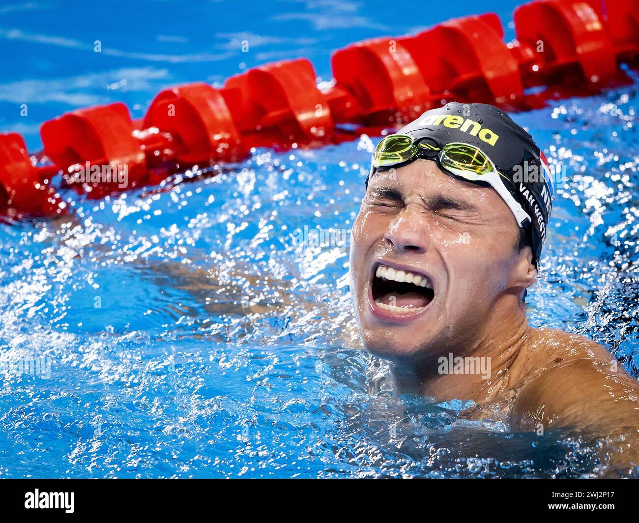 DOHA - Kai van Westering after the men's 100 back semi-final during the ...