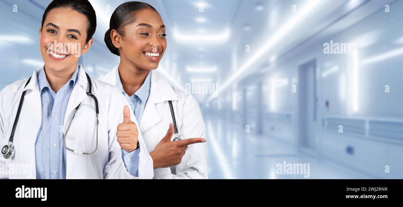Two medical workers smiling hi-res stock photography and images - Alamy