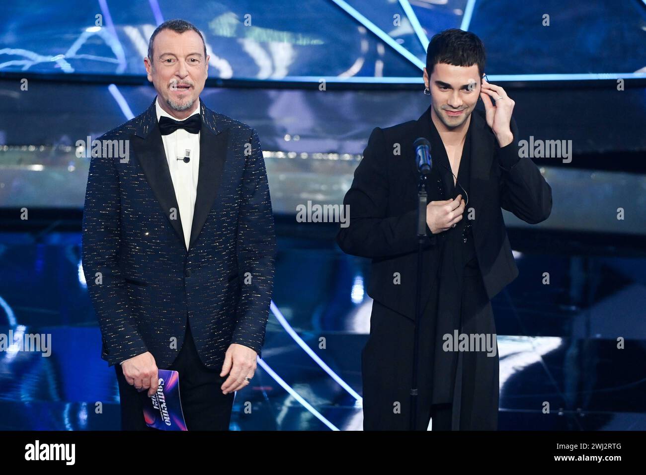 74th Sanremo Music Festival 2024 Amadeus, Maninni attends the 74th ...