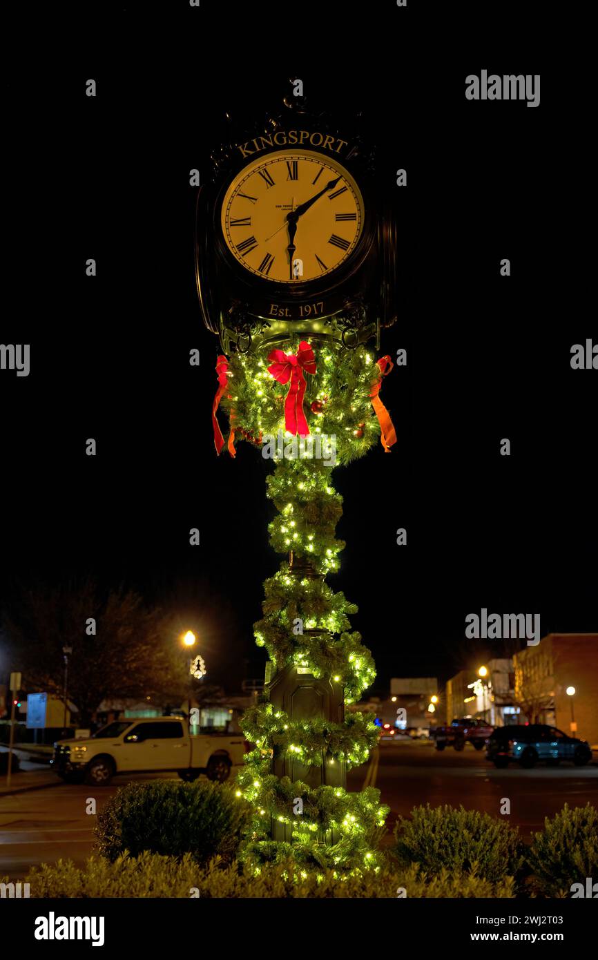 Kingsport, Tennessee, USA - December 15, 2023: Downtown Christmas ...