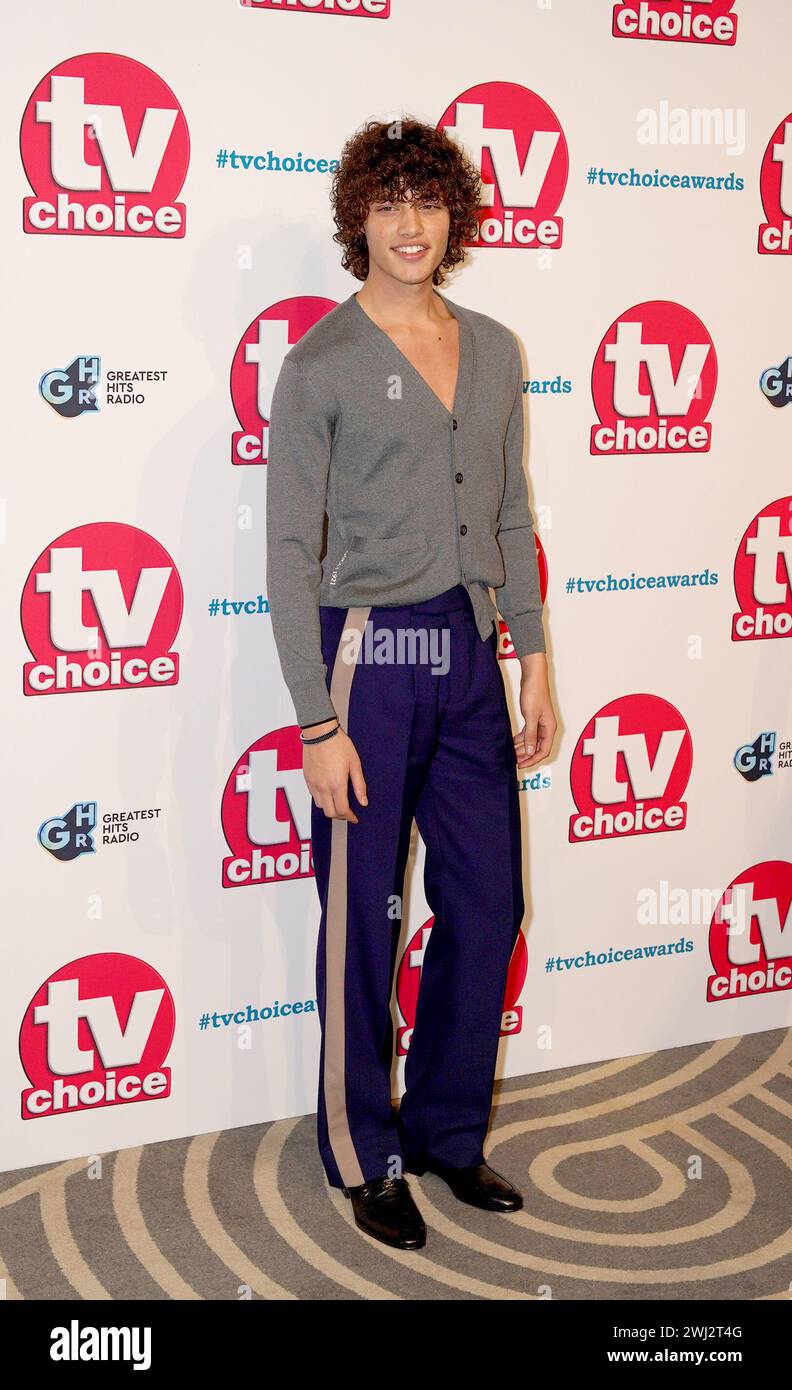Bobby Brazier attending the TV Choice Awards at the London Hilton on ...