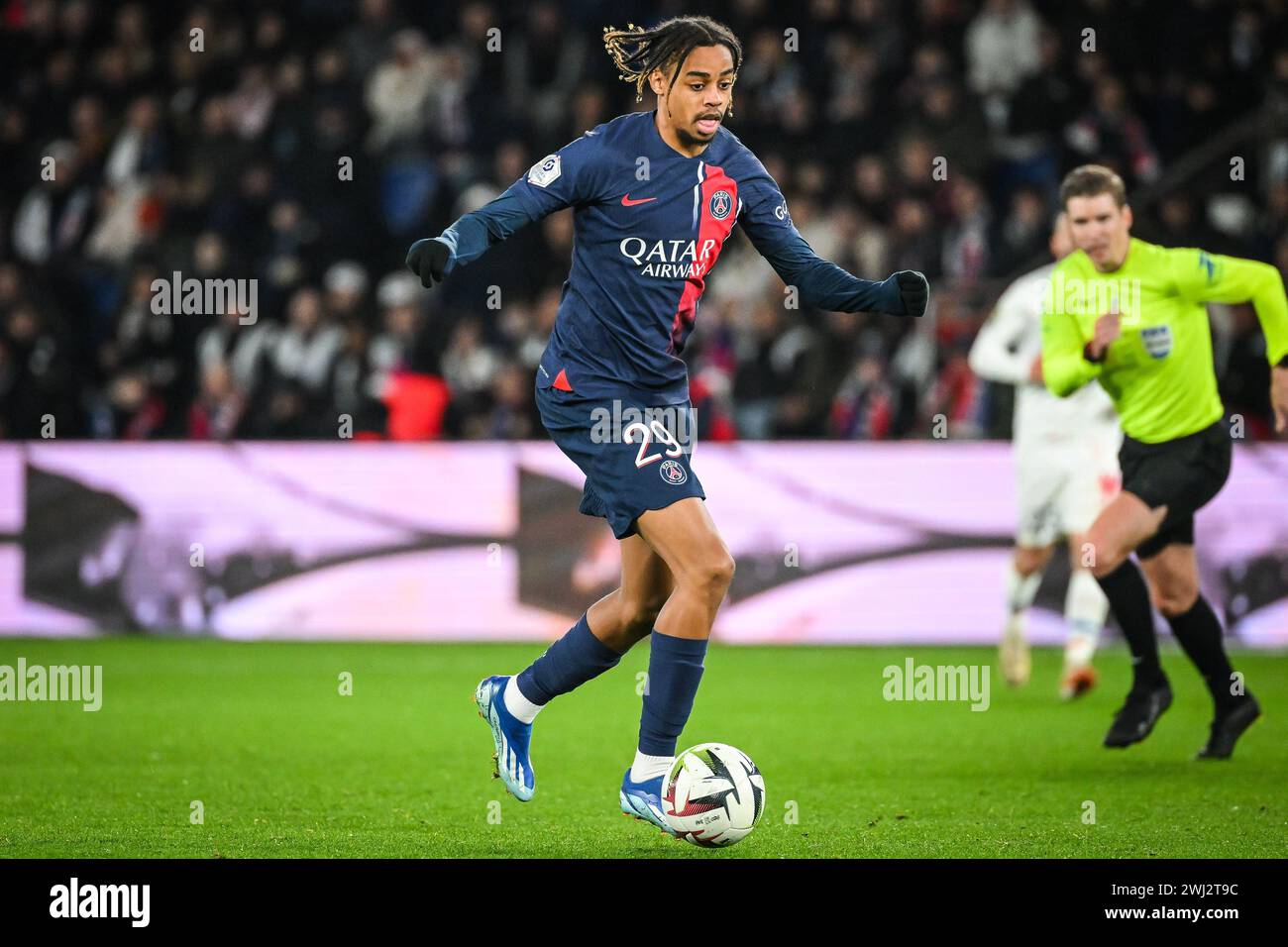 Bradley BARCOLA of PSG during the French championship Ligue 1 football ...
