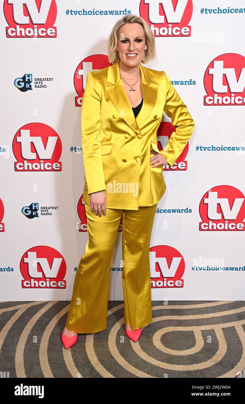 London, UK. February 12, 2024. Steph McGovern arriving at the TV Choice ...