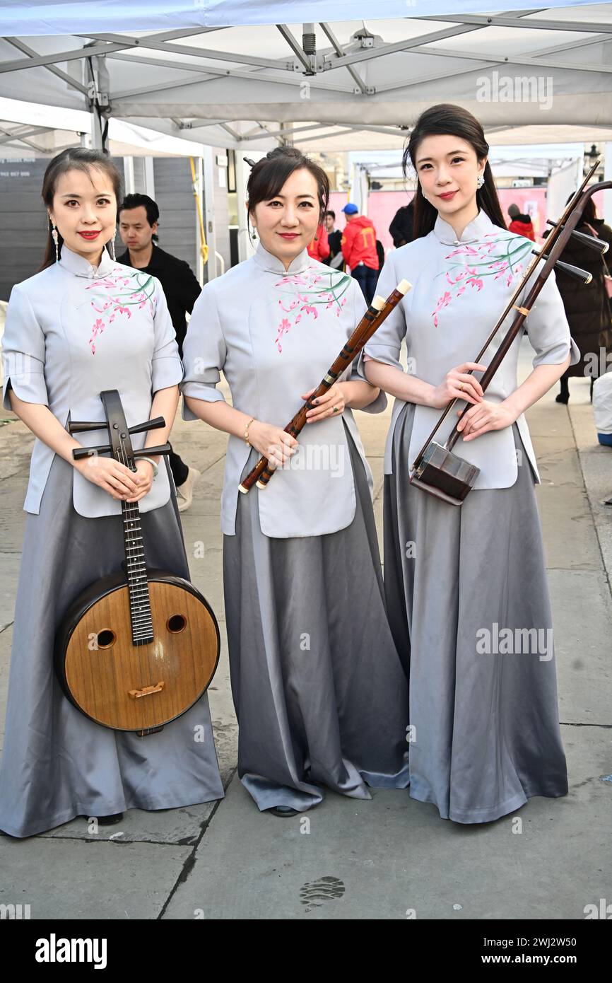 Trafalgar square, London, UK, 11 February 2024: China: The Horse Race ...