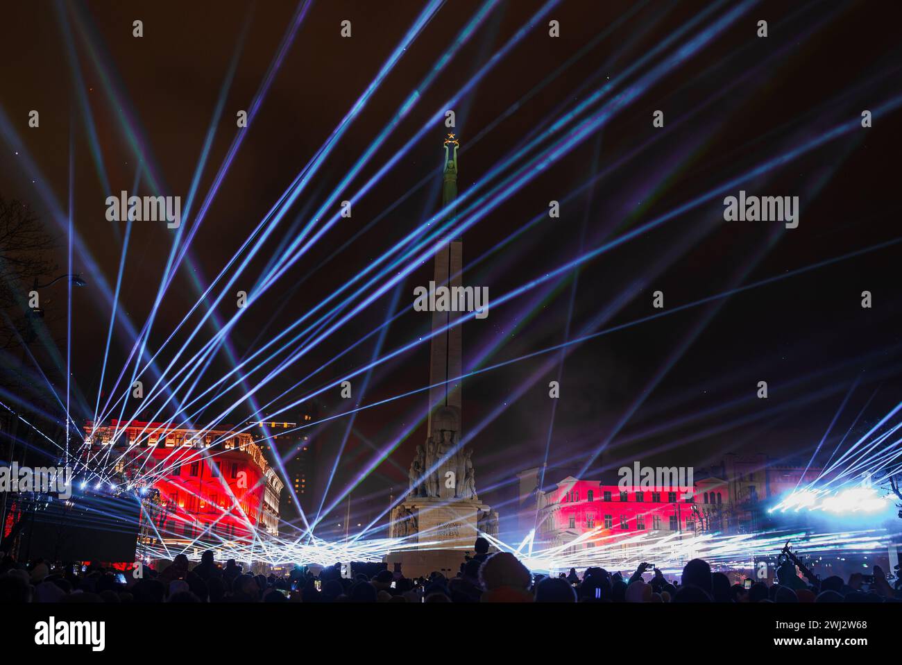 Celebration of Latvia's Independence Day with a Grand Light Show and ...