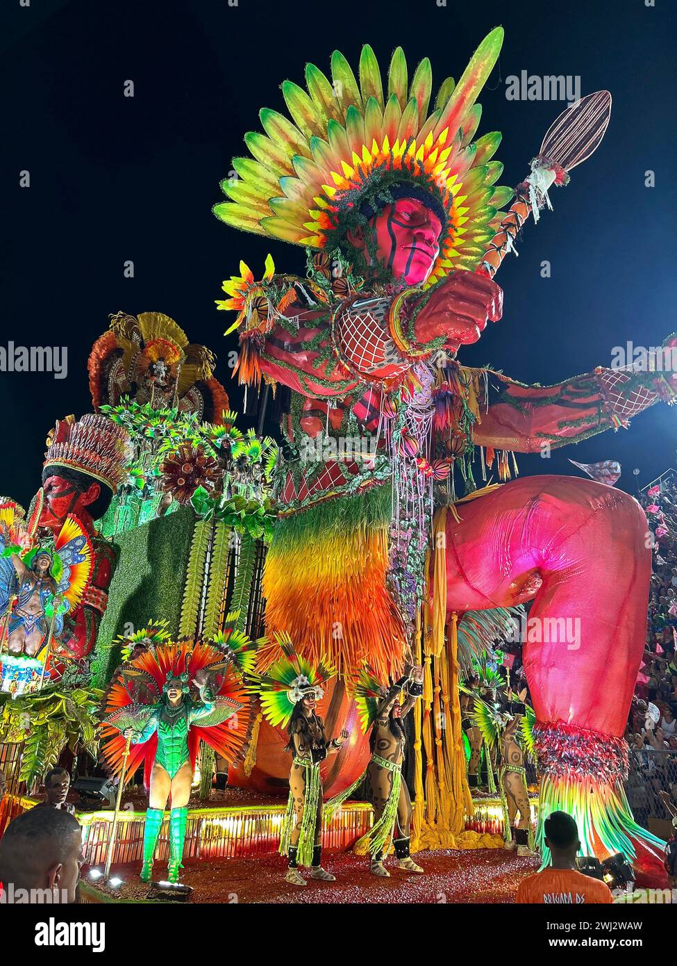 Rio De Janeiro, Brazil. 12th Feb, 2024. Performers from the Salgueiro ...