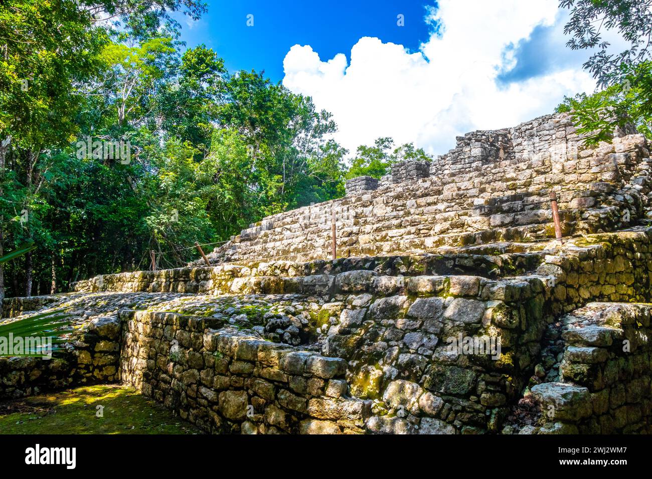 Coba Maya Ruins the ancient buildings pyramids and ball game in the ...