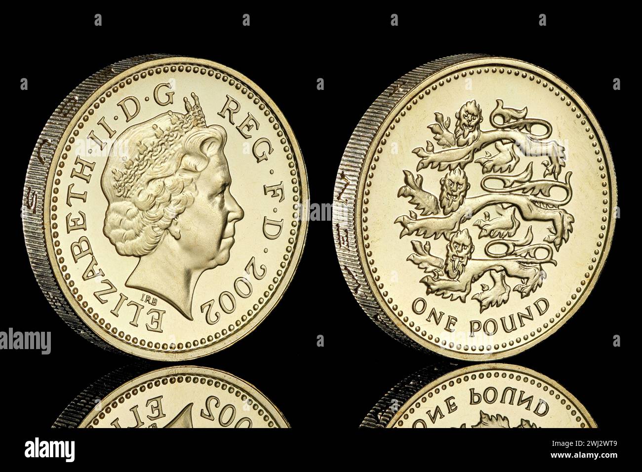 2002 1 pound coin hi-res stock photography and images - Alamy
