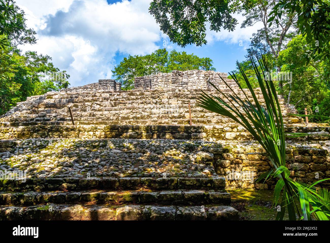 Coba Maya Ruins the ancient buildings pyramids and ball game in the ...