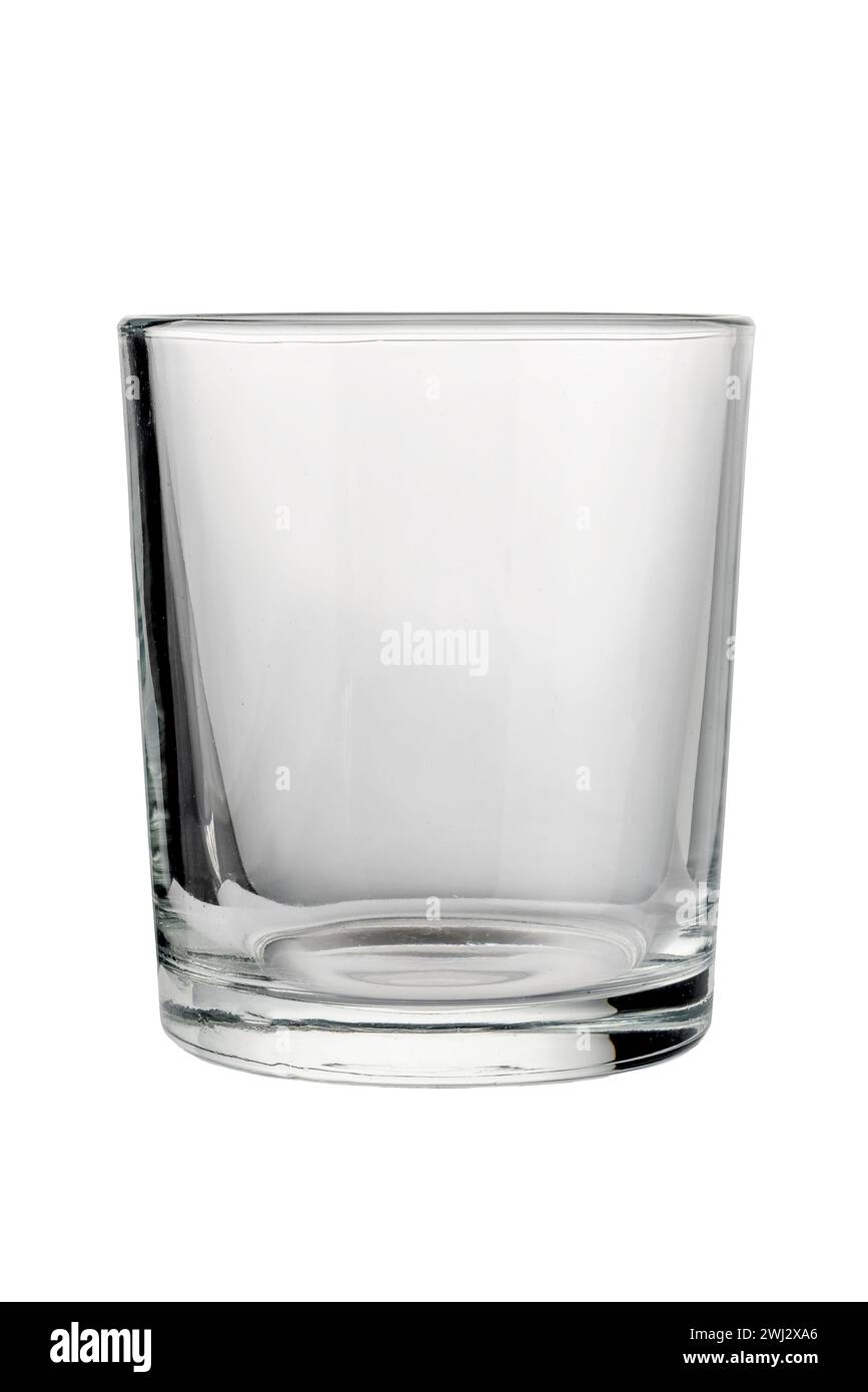Empty glass cut out - empty whiskey glass isolated on white with ...