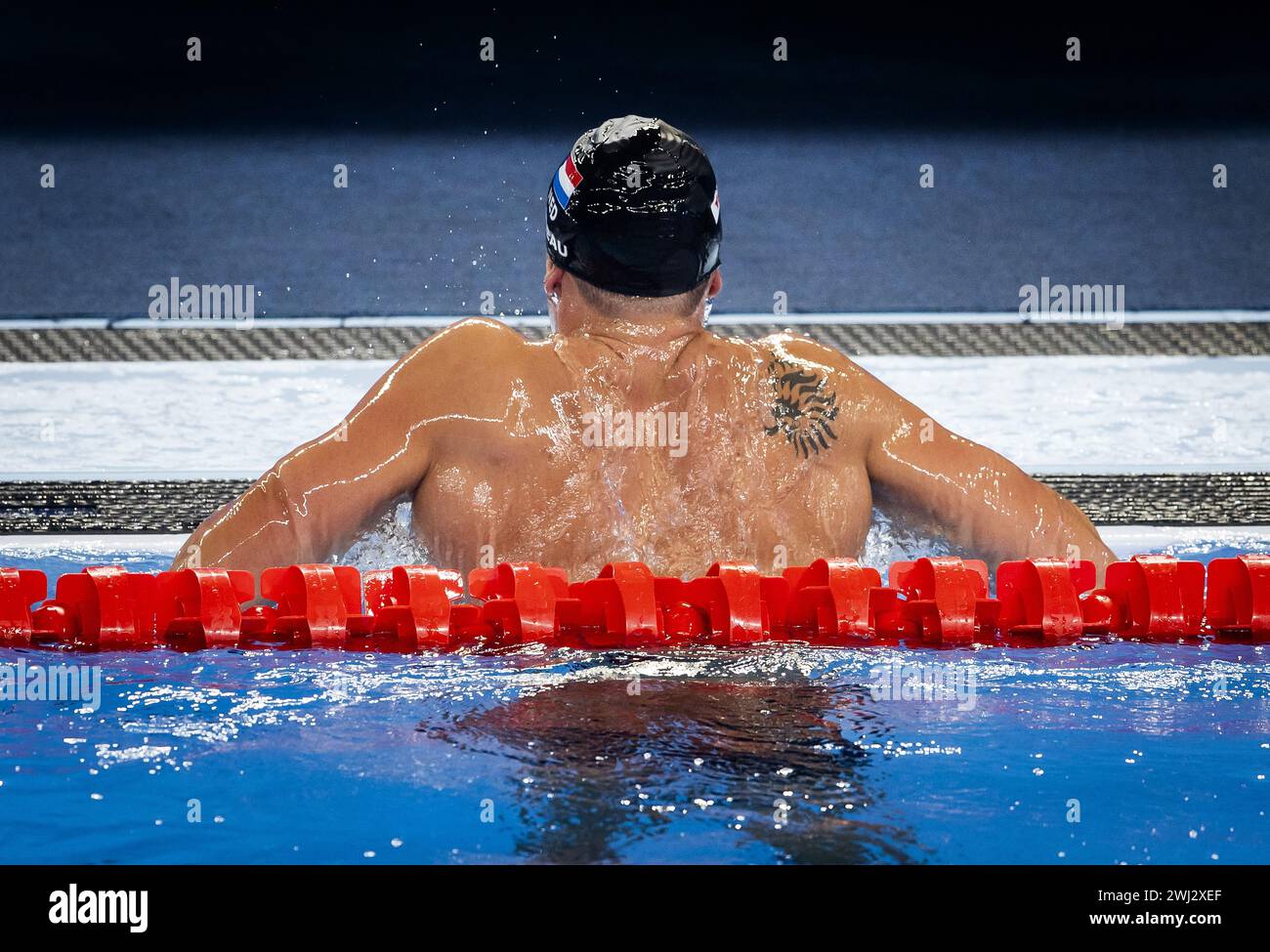 DOHA - Caspar Corbeau after the men's 100 school final during the ...