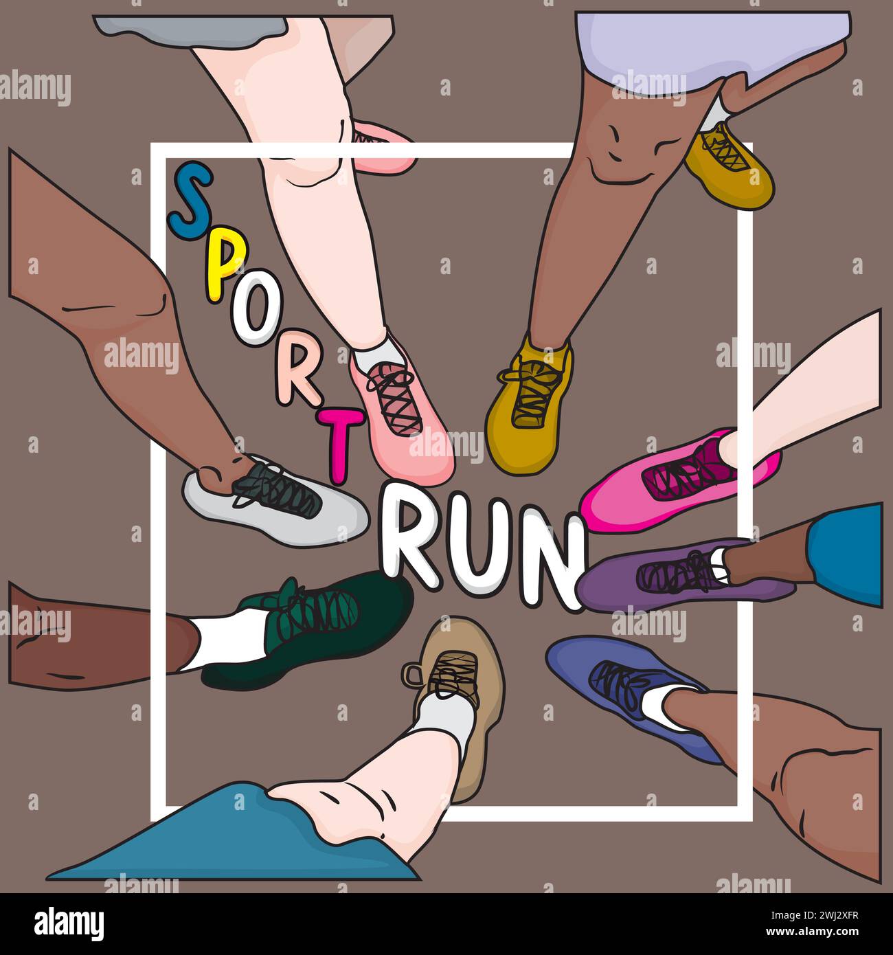 Cartoon feet running hi-res stock photography and images - Alamy