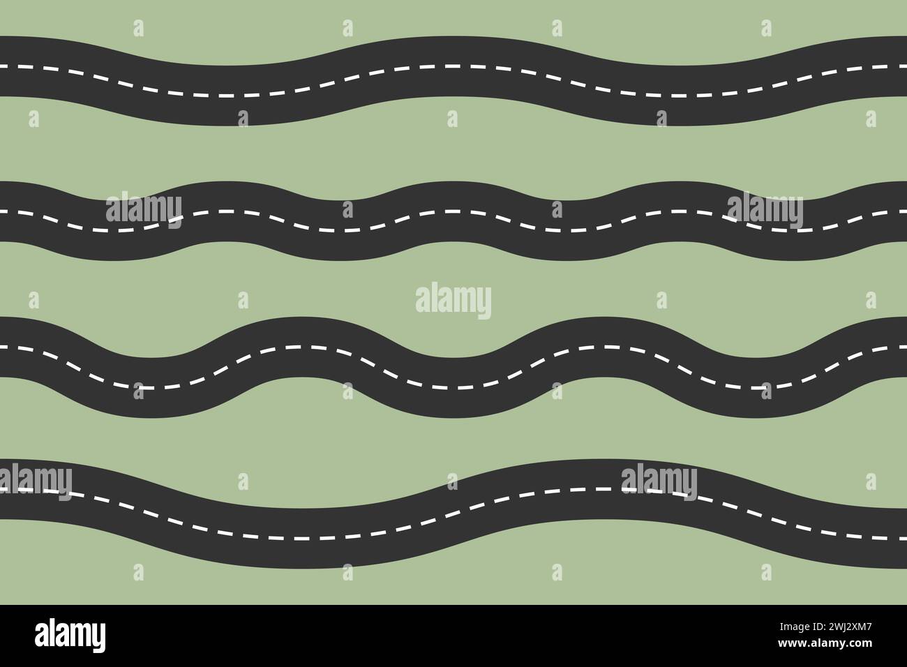 Curve highway roadway. Highway with markings Stock Vector Image & Art ...