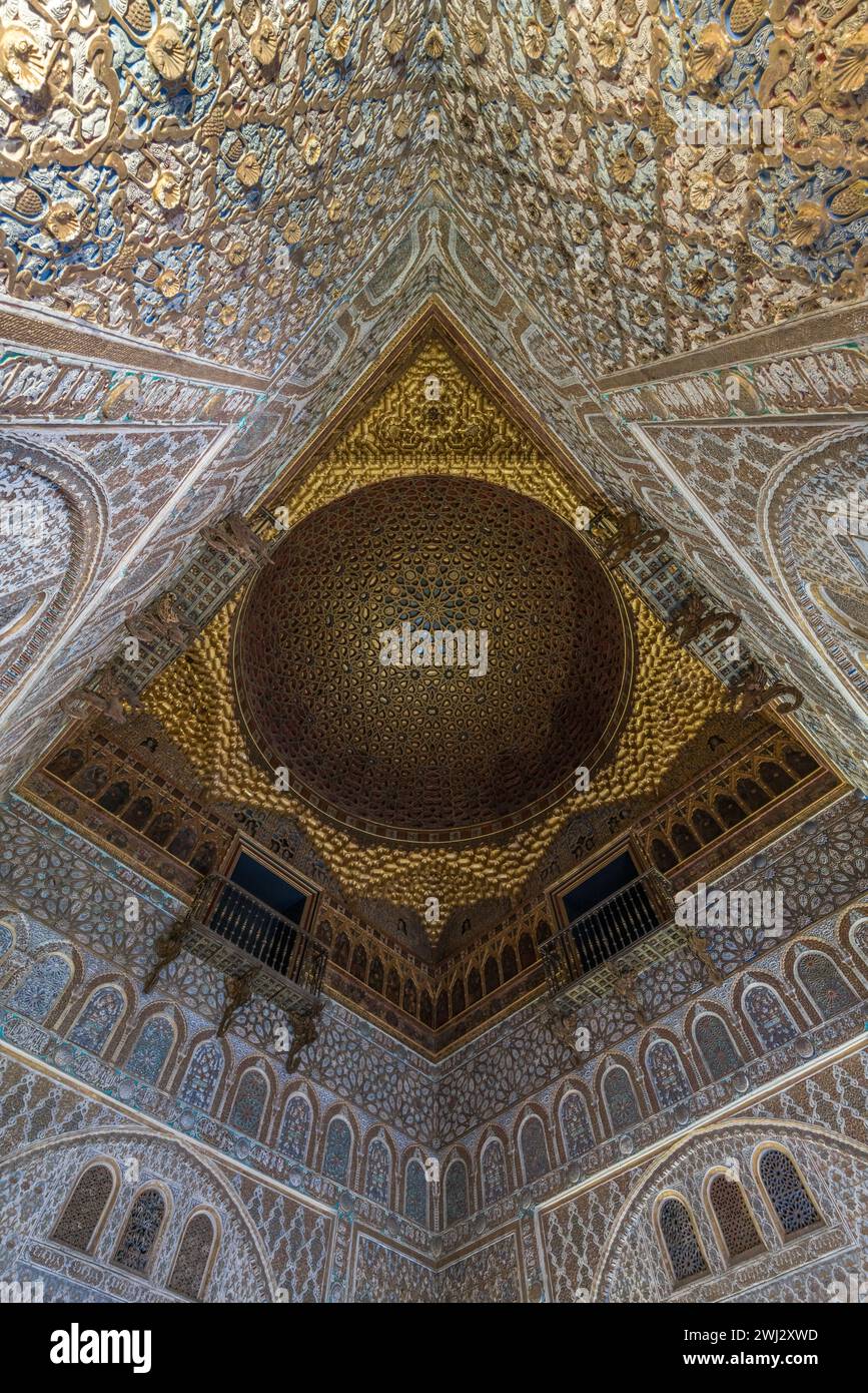 Seville, Spain - June 15, 2023 : Royal Alcazar of Seville. Hall of ...