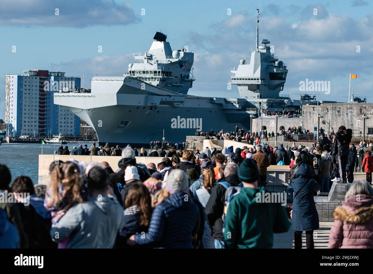 HMS Prince of Wales departs Portsmouth on Monday 12th February for ...