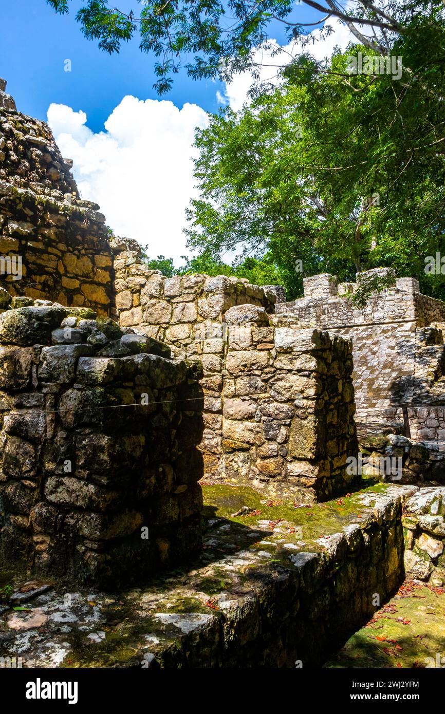 Coba Maya Ruins the ancient buildings pyramids and ball game in the ...